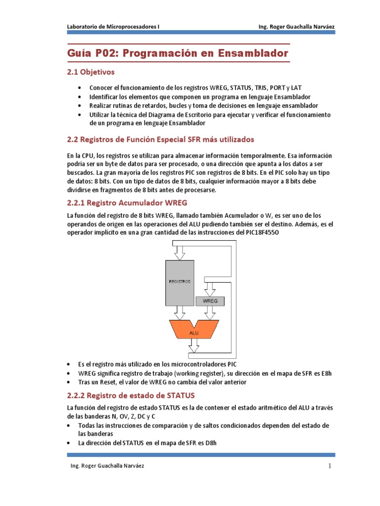 P02 Programacion en Ensamblador | PDF | Lenguaje ensamblador | División ...