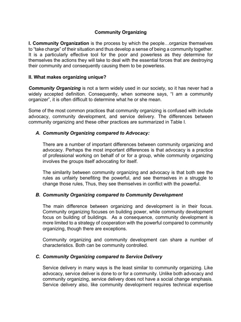 Community Organizing | PDF | Community Organizing | Community