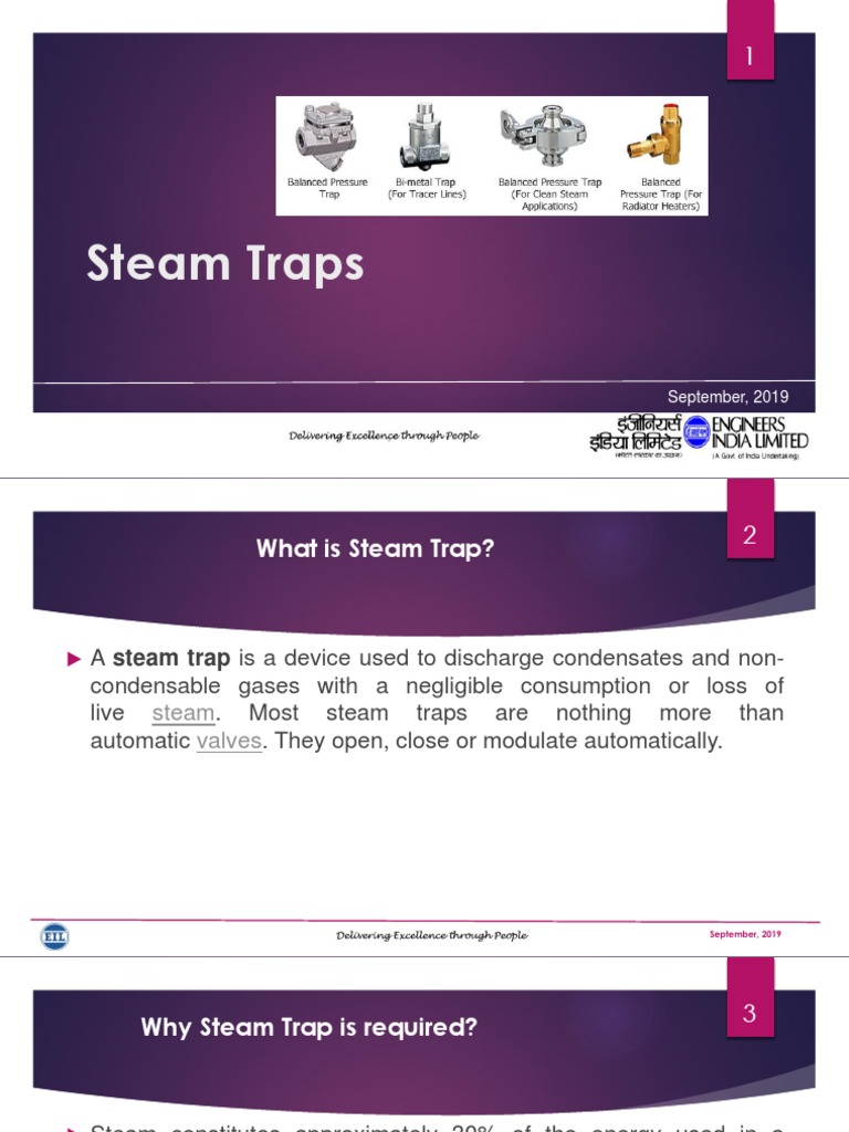 Presentation On Steam Traps | PDF | Steam | Atmosphere Of Earth