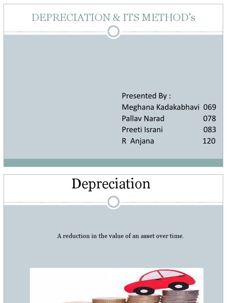 Depreciation & Its Method's | PDF | Depreciation | Financial Economics