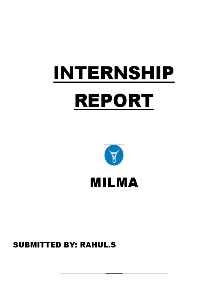 Milma Internship COMPLETE | PDF | Business | Economies