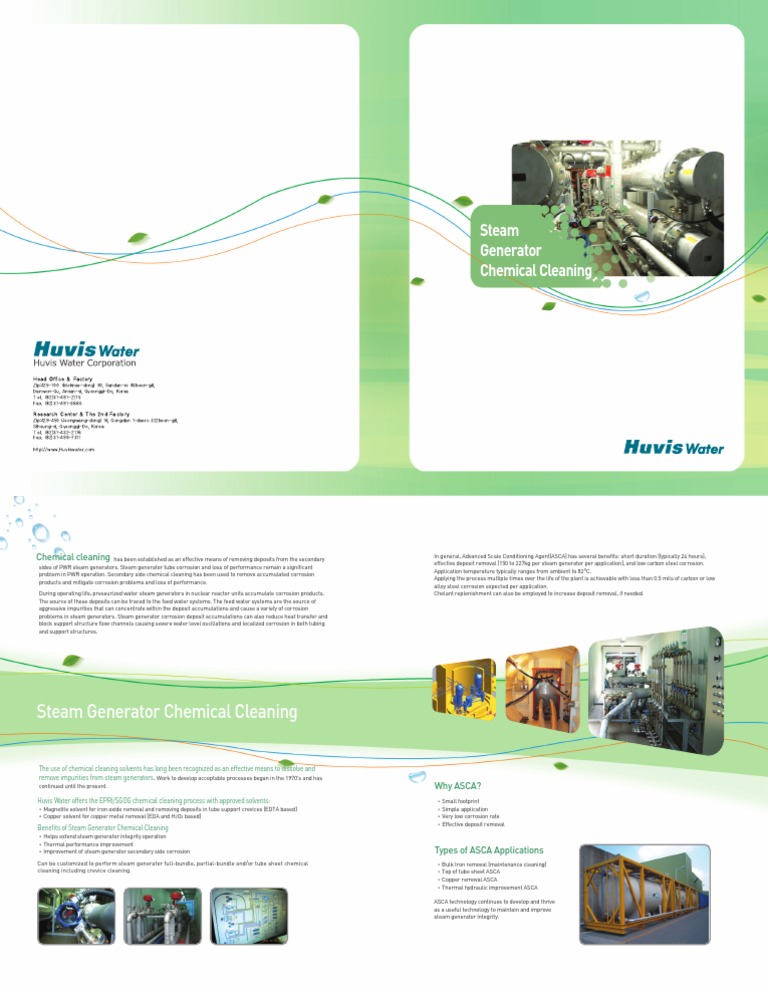 Steam Generator Chemical Cleaning: Head Office & Factory | PDF ...