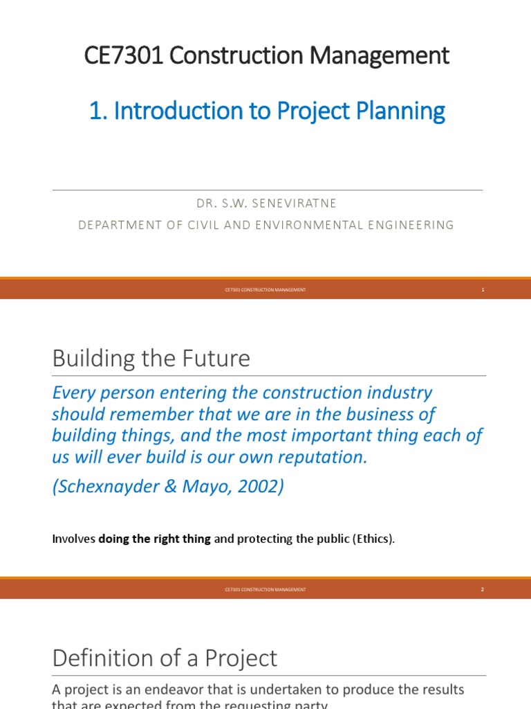 Introduction To Project Planning | PDF | Project Management ...