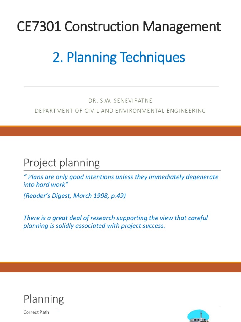 Planning Techniques | PDF | Project Management | Business