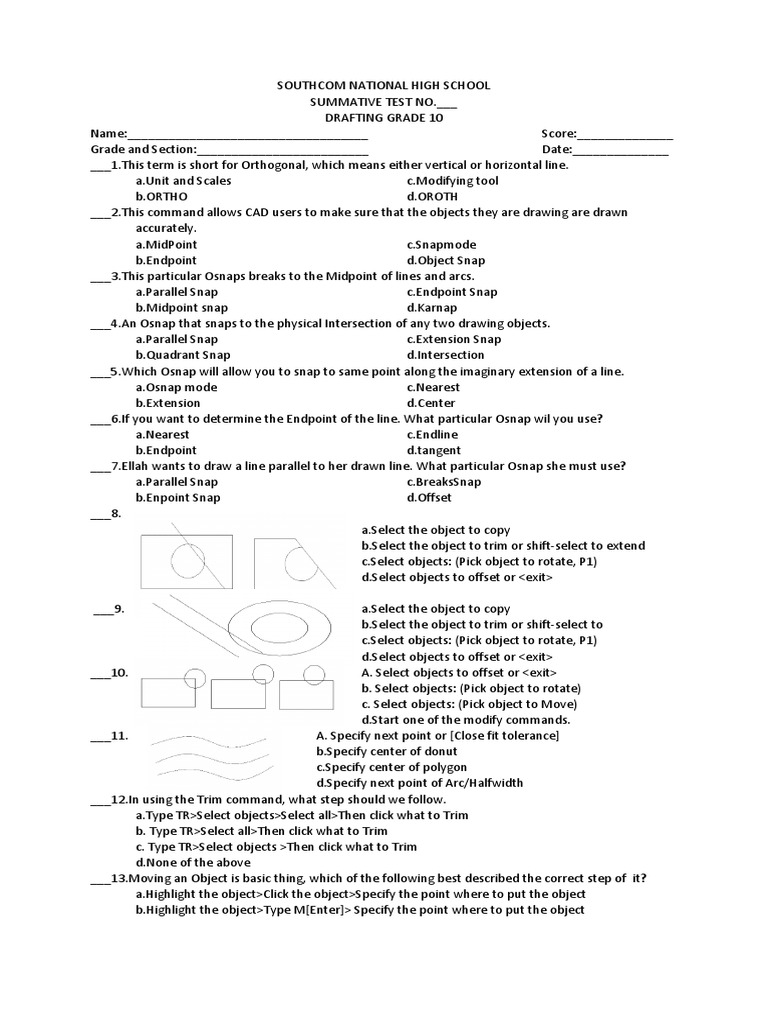 Technical Drafting Summative Test 2-20-19 | PDF | Computer Hardware ... Technical Drafting Summative Test 2-20-19 | PDF | Computer Hardware ...