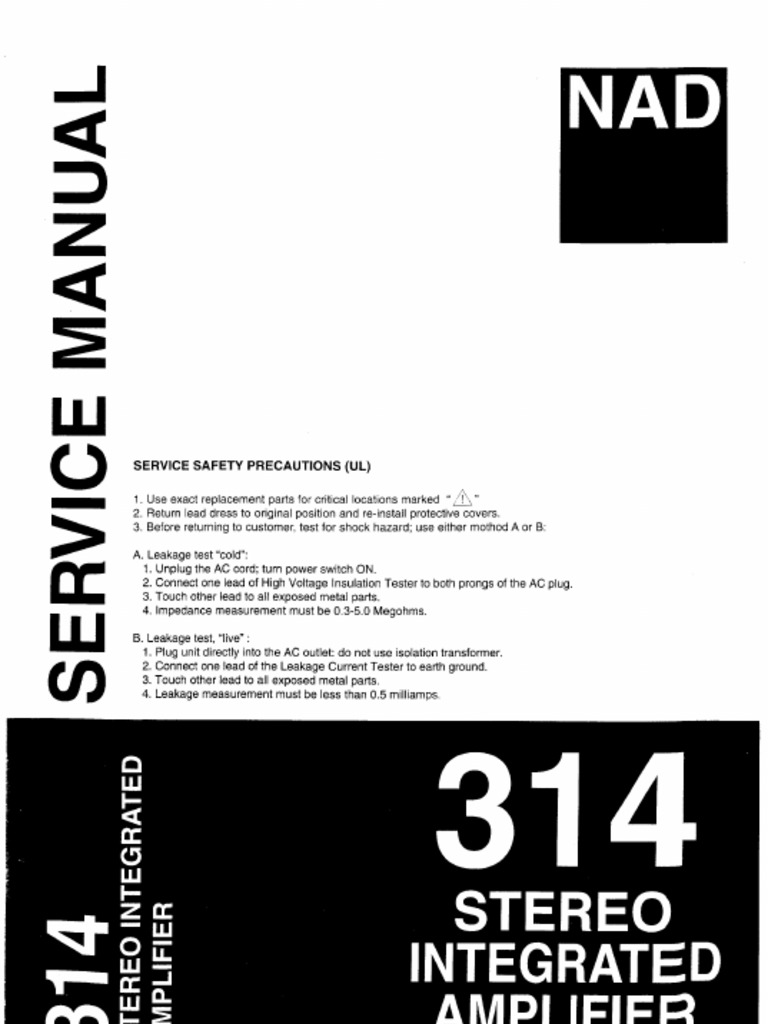 NAD 314 Service Manual | PDF