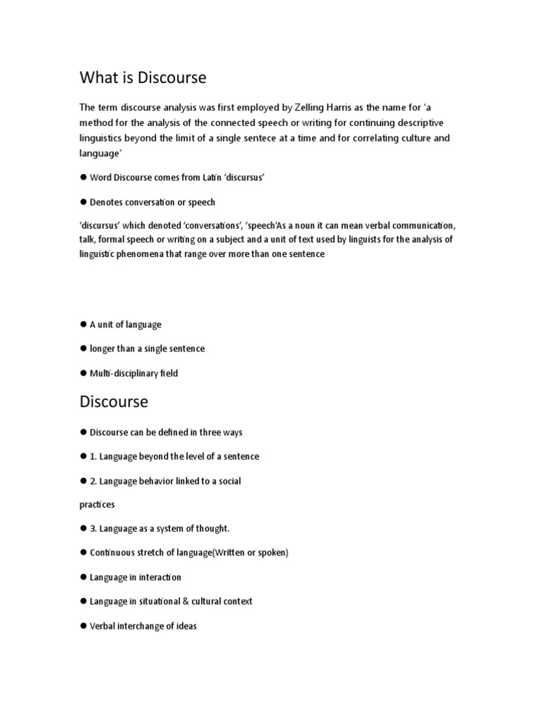 Discourse | PDF | Linguistics | Discourse