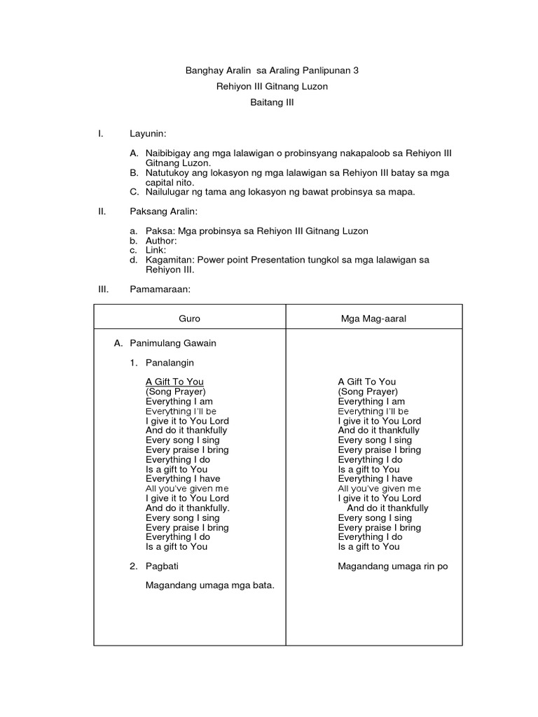 Rehiyon III Demo | PDF