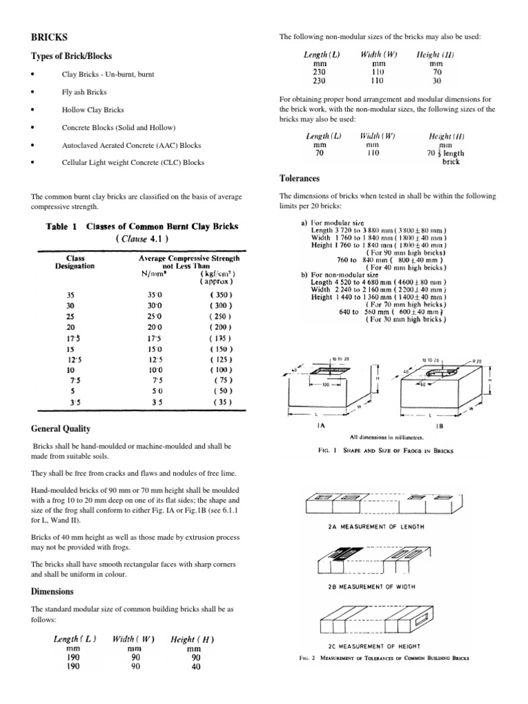 Bricks: Types of Brick/Blocks | PDF | Brick | Cement