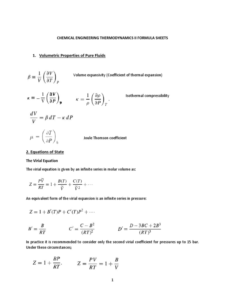 Thermodynamics: Margules Equations & EOS | PDF | Enthalpy | Statistical ...