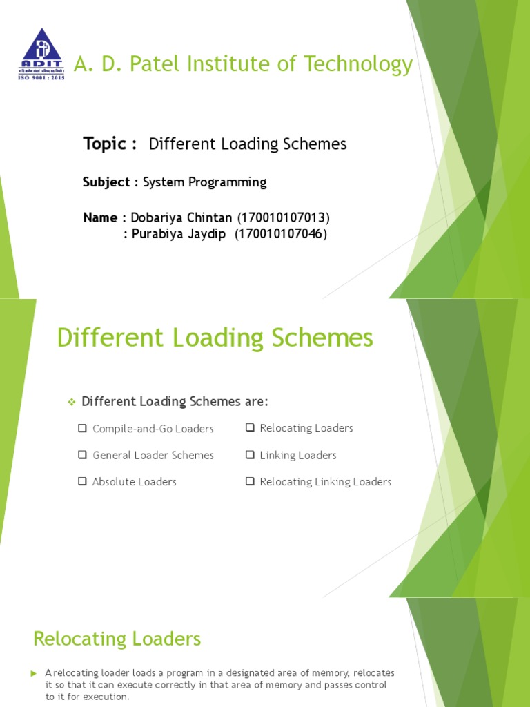Different Types of Loading Schemes | PDF | Assembly Language ...