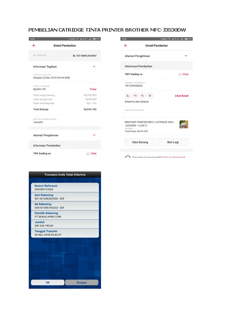 Nota Catridge Tinta Printer | PDF