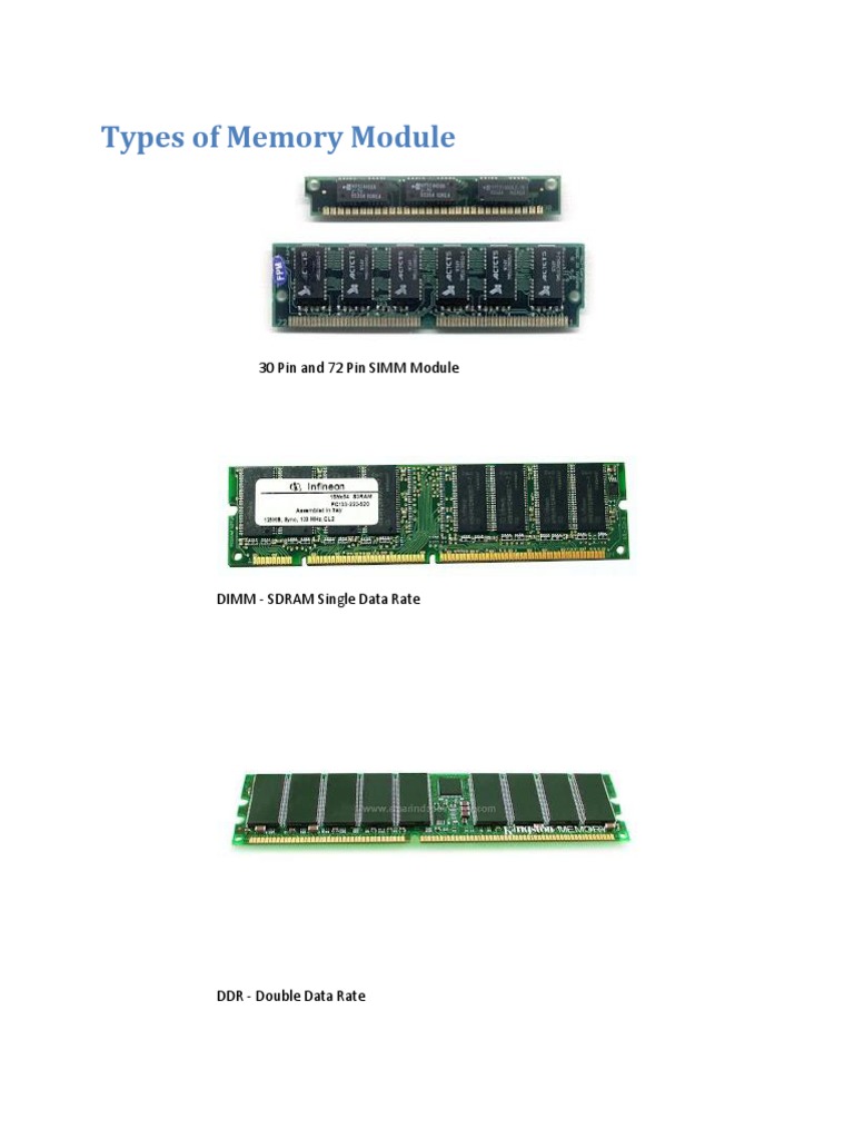 Types of Memory Module | PDF