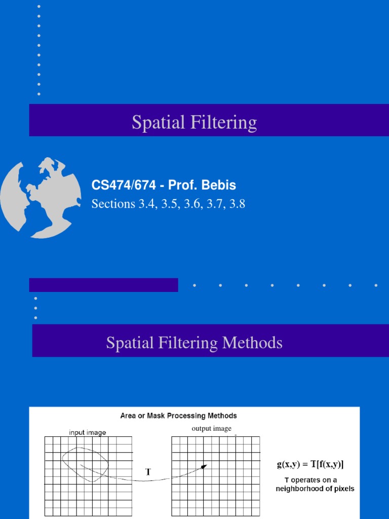 Spatial Filtering | PDF | Electronic Filter | Multidimensional Signal Processing