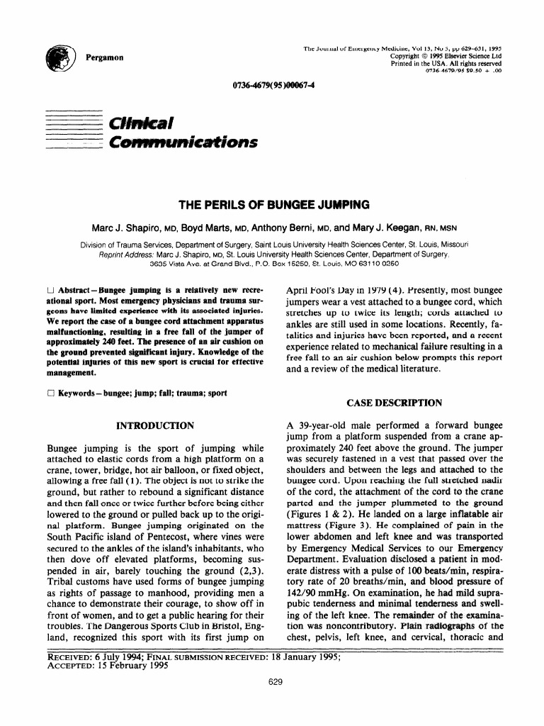 The Perils of Bungee Jultiww4G | PDF | Parachuting | Injury