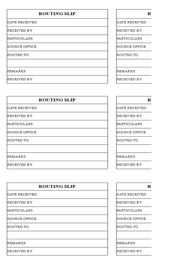 Routing Slip Routing Slip | PDF