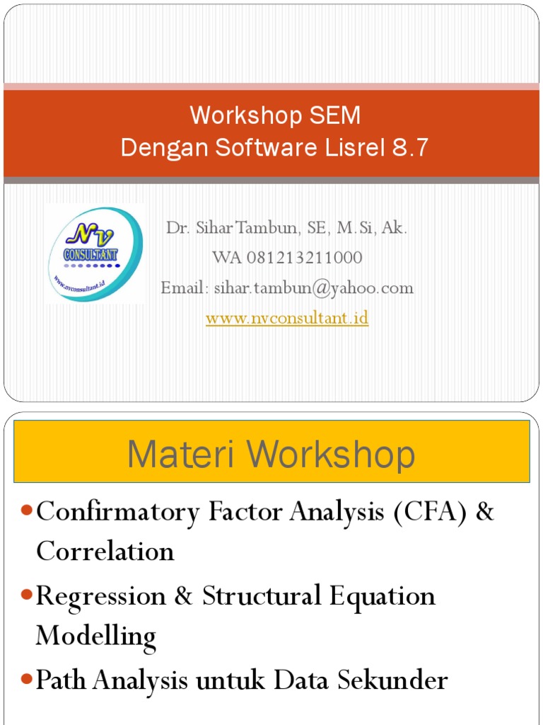 Modul SEM Lisrel | PDF