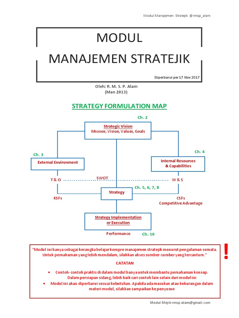 Modul Manajemen Stratejik | PDF | Bisnis