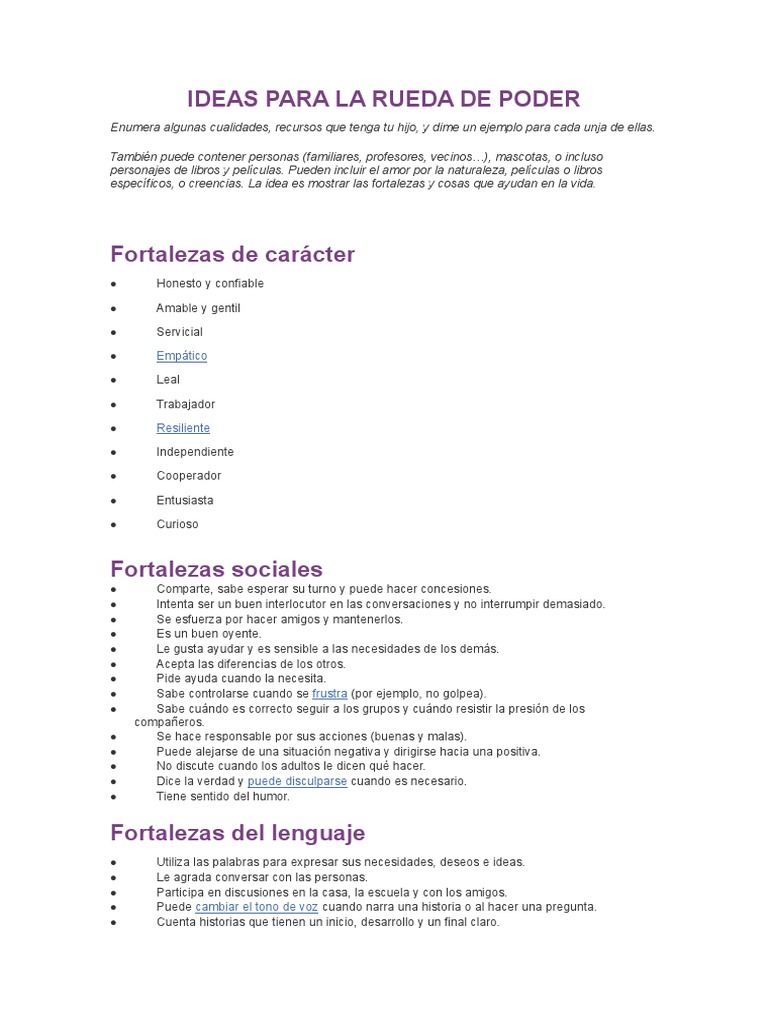 Ideas para La Rueda de Poder | PDF | Enseñanza de matemática | Ciencia ...