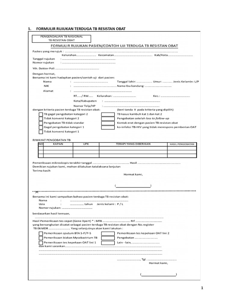 Panduan Pengisian Formulir TB Resistan | PDF | Self-Improvement