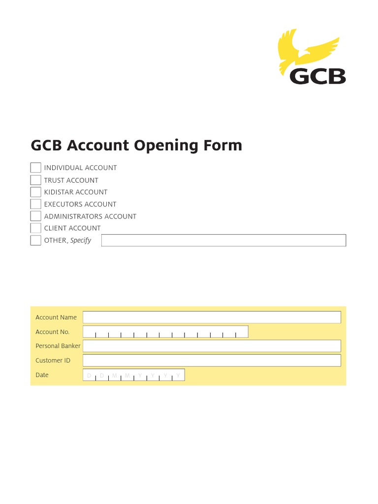 Individual Account Opening Form | PDF | Deposit Account | Transaction ...