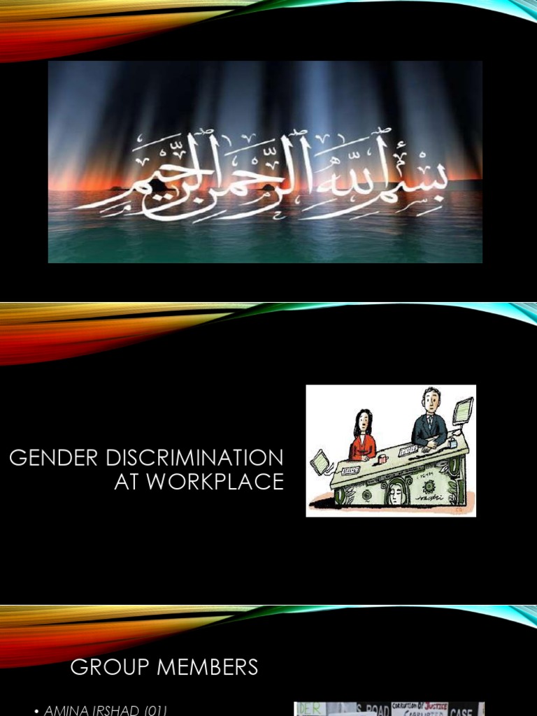 Gender Discrimination at Workplace PPT Slides | PDF