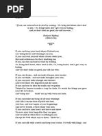 Rudyard Kipling - IF | PDF