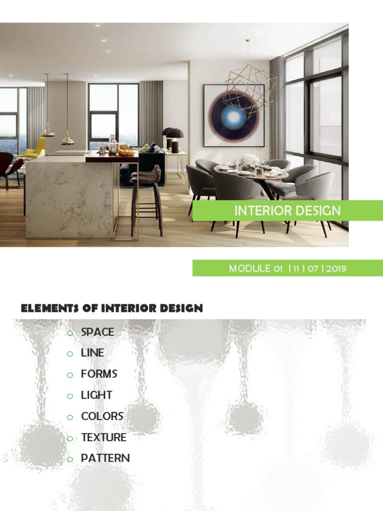Key Elements of Interior Design | PDF | Color | Shape