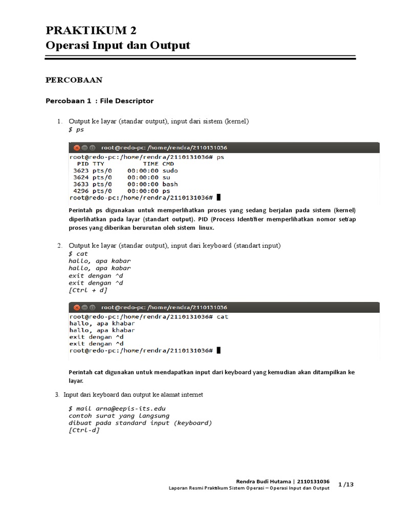 Laporan Praktikum 2 Sistem Operasi - Ope | PDF | Metode & Bahan Ajar