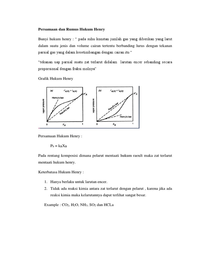 Persamaan dan Rumus Hukum Henry | PDF