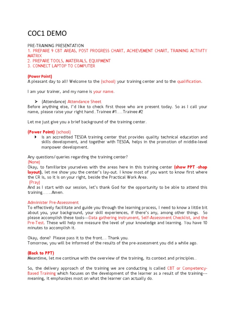 COC1 Script | PDF | Educational Technology | Learning