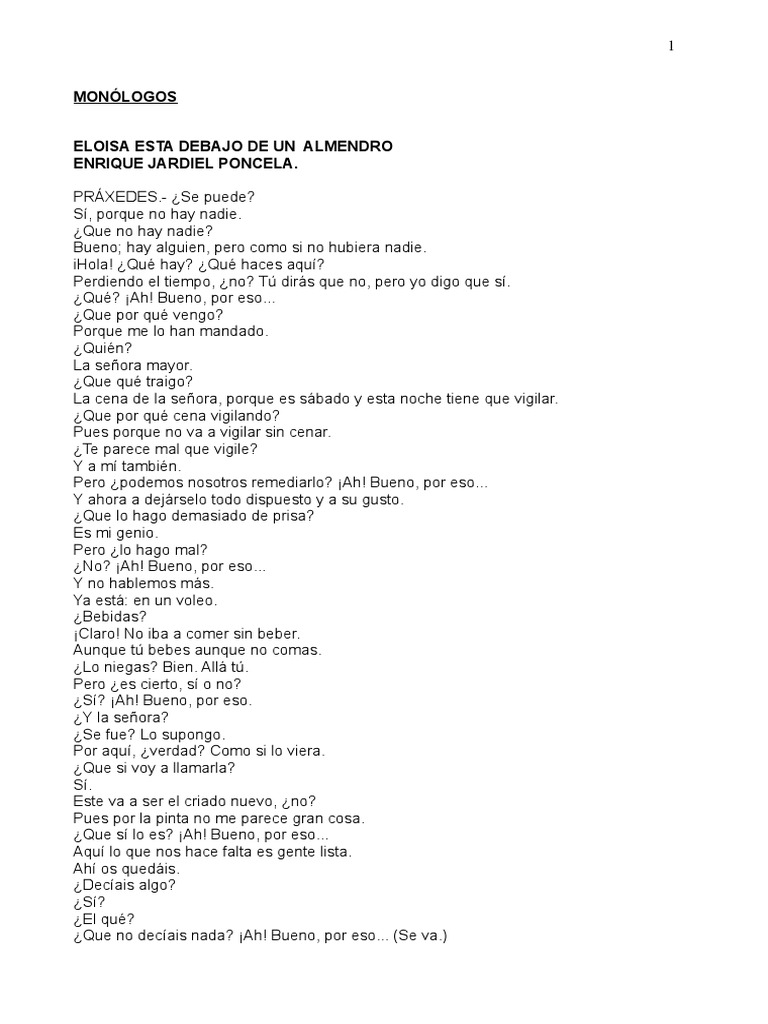 Monologos Teatro | PDF | William Shakespeare | Amor