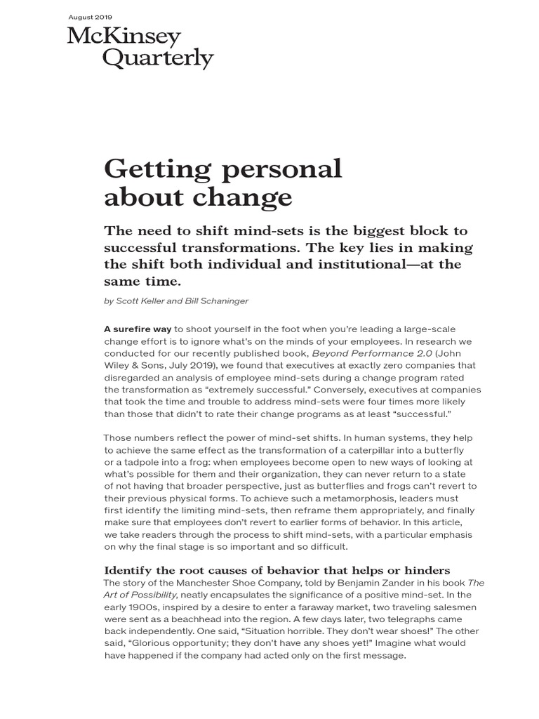 Getting Personal About Change | PDF | Bias | Leadership