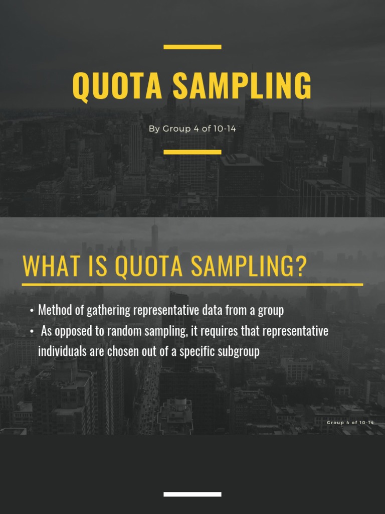 Quota Sampling 1 | PDF | Sampling (Statistics) | Evaluation Methods