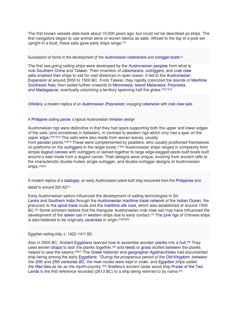 Austronesian Catamarans Outrigger Boats: Hōkūle A | PDF | Ships ...