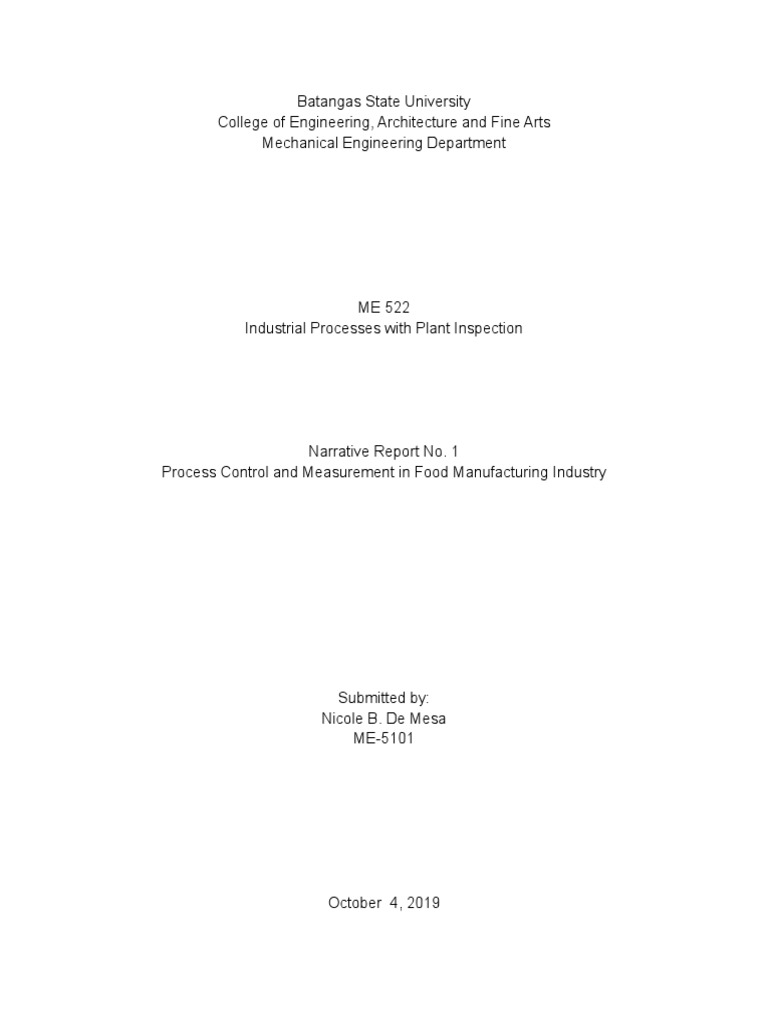 Narrative Report Format | PDF | Production And Manufacturing | Industries