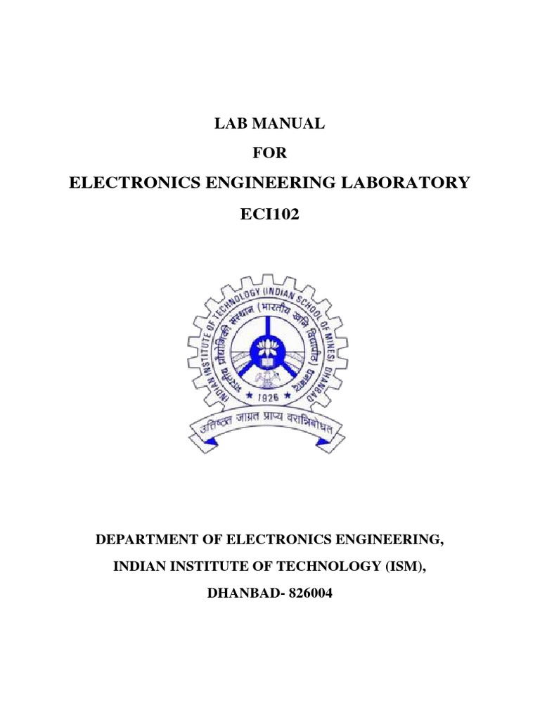 Electronics Lab Manual | PDF | Operational Amplifier | Bipolar Junction ...