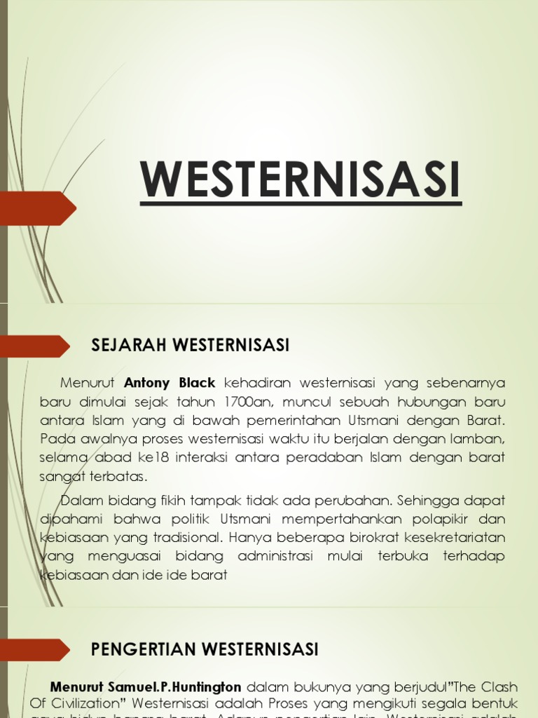 Presentasi Westernisasi | PDF