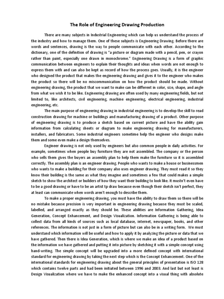 The Role of Engineering Drawing Production Review | PDF | Infographics ...