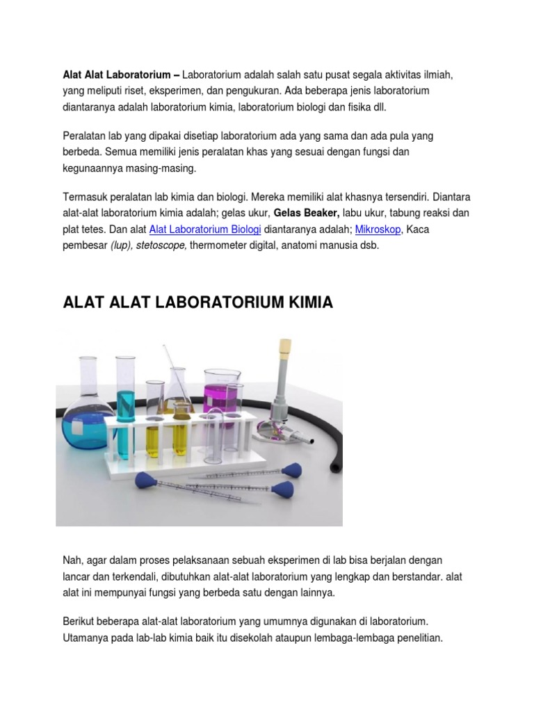 Alat Alat Laboratorium | PDF