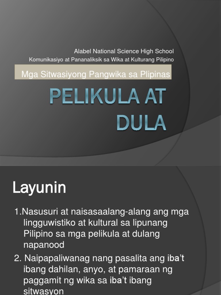 Pelikula at Dula | PDF