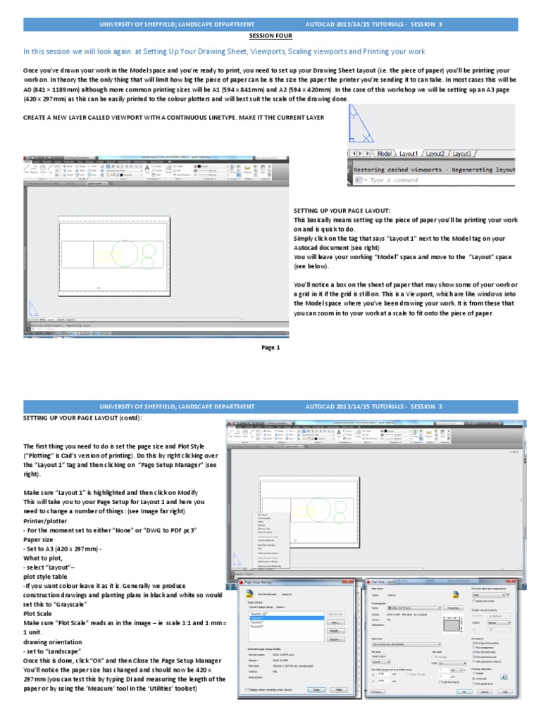 Autocad Tutorial 4 PDF | PDF | Page Layout | Printer (Computing)