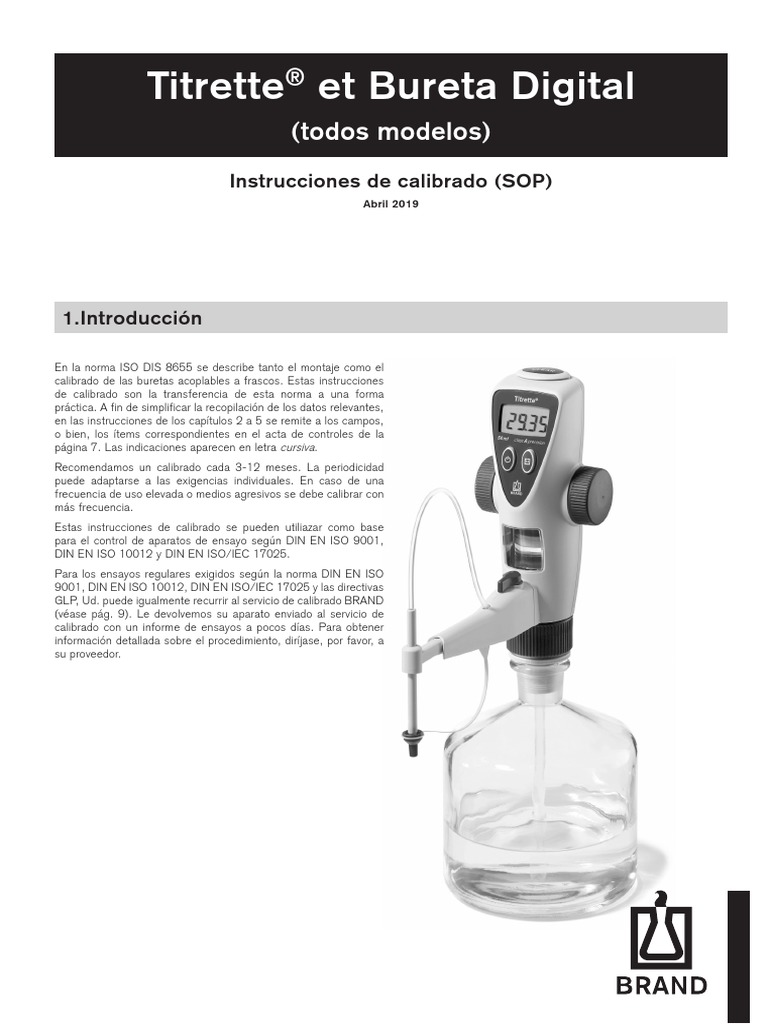 Bureta Digital | PDF | Calibración | Organización internacional para la ...