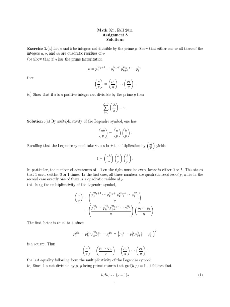 Ass 8 F 11 Sol | PDF | Quadratic Equation | Discrete Mathematics