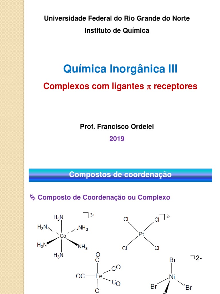Complexos com ligantes | Composto de Coordenação | Orbital Molecular