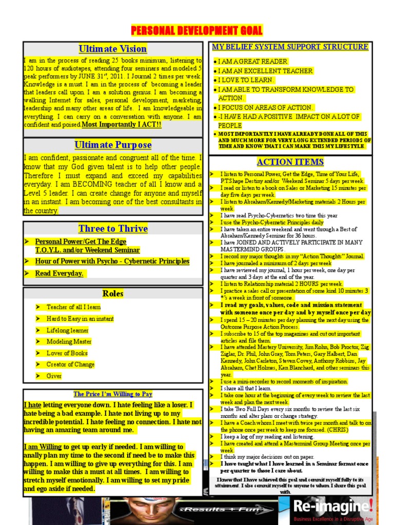 Goal Sheet Template | PDF | Goal | Behavior Modification
