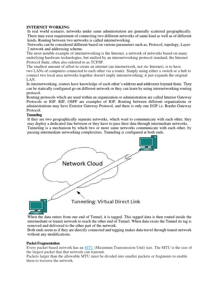Internet Working: Tunneling | PDF | Computer Network | Network Architecture