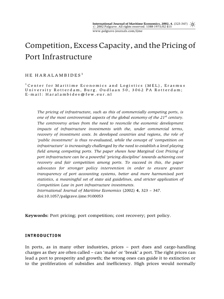 Competition Excess Capacity and The Price | PDF | Long Run And Short ...