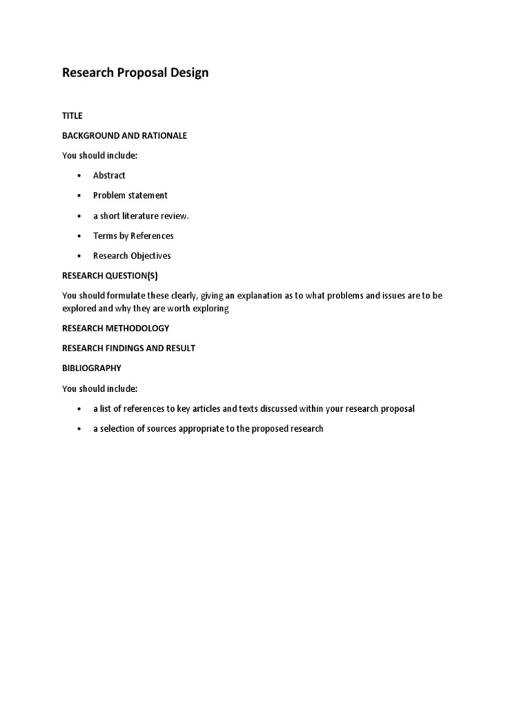 Research Proposal Design | PDF