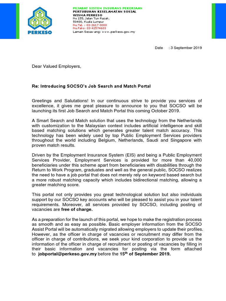 SOCSO | PDF | Recruitment | Employment